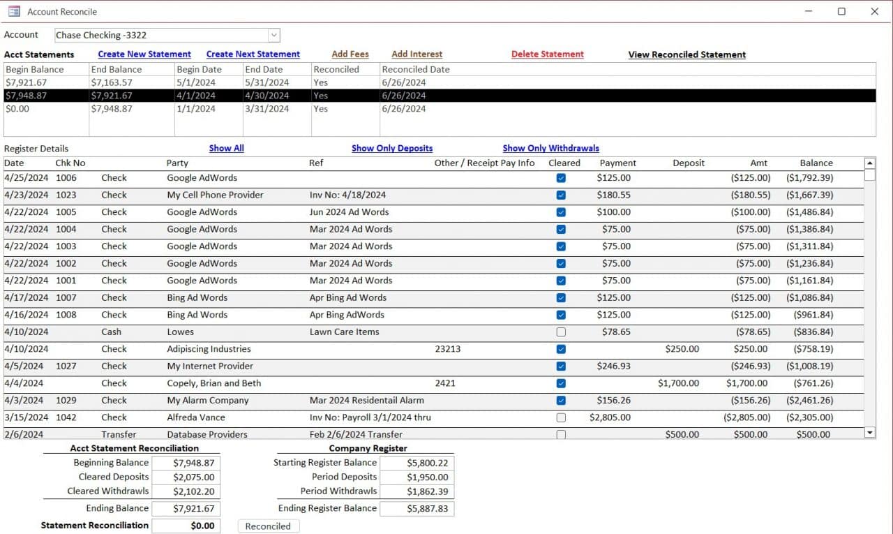 FREE Accounting Software - Microsoft Access - Database Providers